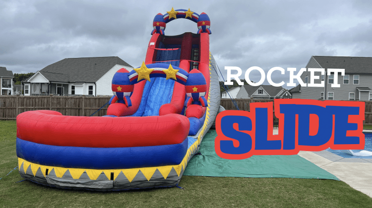 24' Rocket (Wet/Dry) Water Slide - Bounce And Land LLC Willow Spring NC